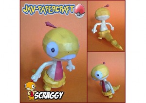 Pokemon Scraggy - Kit168 - Shop Đồ Chơi Mô Hình Giấy Papercraft Toy