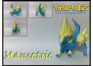 Pokemon Manectric - Kit168 - Shop Đồ Chơi Mô Hình Giấy Papercraft Toy