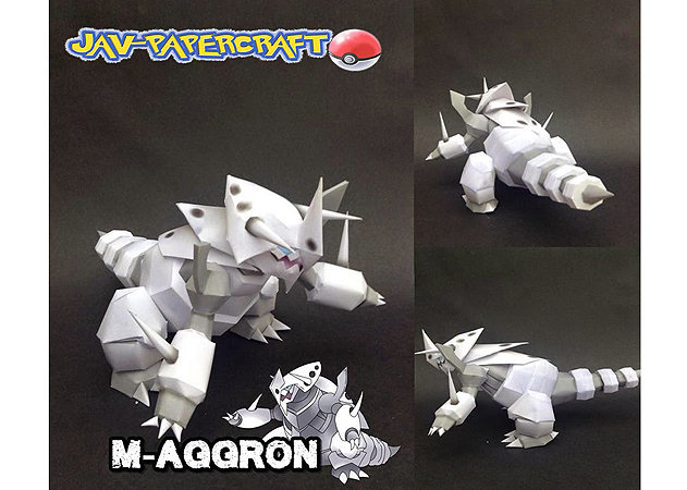 Pokemon Mega Aggron - Kit168 - Shop Đồ Chơi Mô Hình Giấy Papercraft Toy