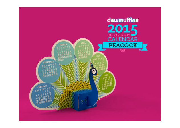 2015 3D Peacock Calendar - Kit168 - Shop Đồ Chơi Mô Hình Giấy ...