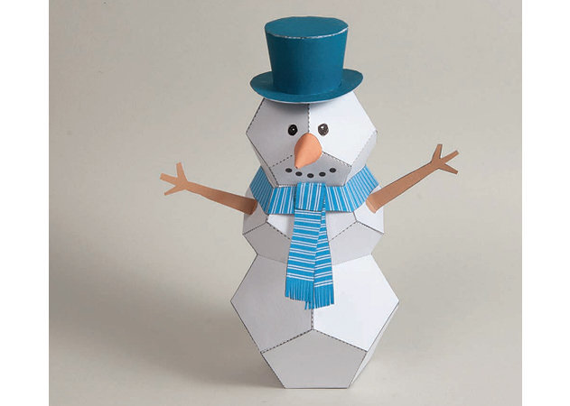 Geometric Snowman Ver.2 - Kit168 - Shop Đồ Chơi Mô Hình Giấy Papercraft Toy