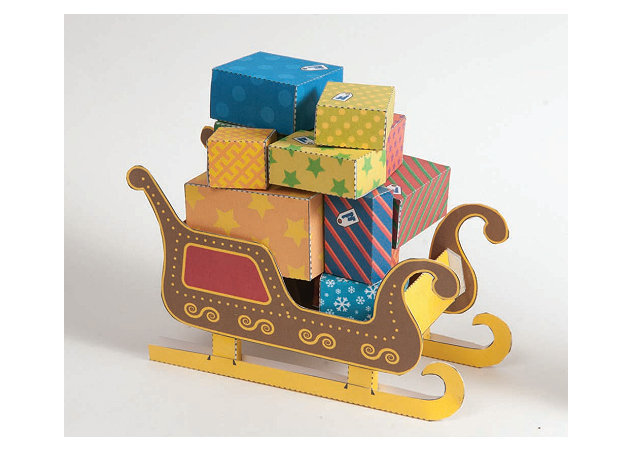 Santas Sleigh - Kit168 - Shop Đồ Chơi Mô Hình Giấy Papercraft Toy
