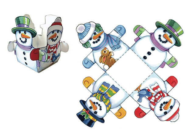 Snowman Box - Kit168 - Shop Đồ Chơi Mô Hình Giấy Papercraft Toy