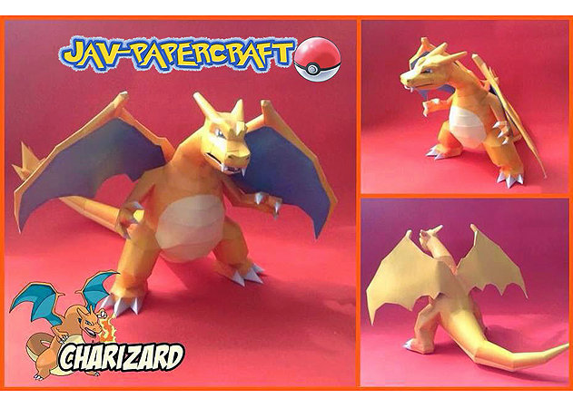 Pokemon Charizard v2 - Kit168 - Shop Đồ Chơi Mô Hình Giấy Papercraft Toy