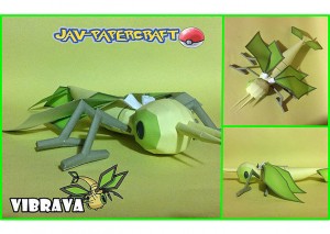Pokemon Vibrava - Kit168 - Shop Đồ Chơi Mô Hình Giấy Papercraft Toy