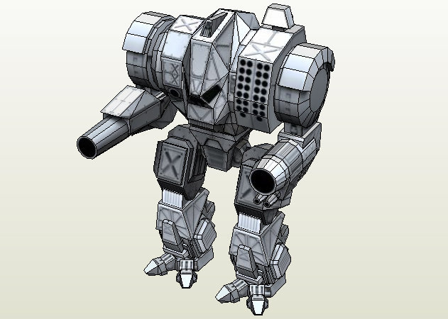 Grizzly - MechWarrior - Kit168 - Shop Đồ Chơi Mô Hình Giấy Papercraft Toy