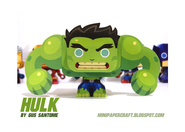 Hulk Mini - Avengers - Kit168 - Shop Đồ Chơi Mô Hình Giấy Papercraft Toy