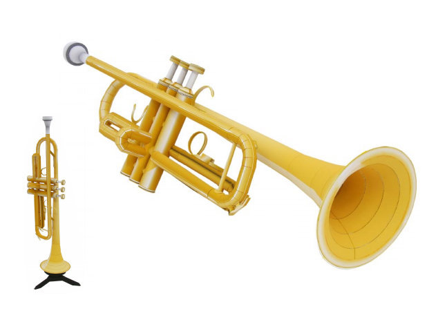 Trumpet - Kit168 - Shop Đồ Chơi Mô Hình Giấy Papercraft Toy