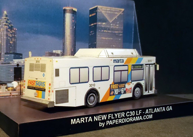 MARTA New Flyer C30 LF - Kit168 - Shop Đồ Chơi Mô Hình Giấy Papercraft Toy