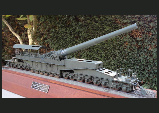 381-40 AVS Railway Gun - Kit168 - Shop Đồ Chơi Mô Hình Giấy Papercraft Toy