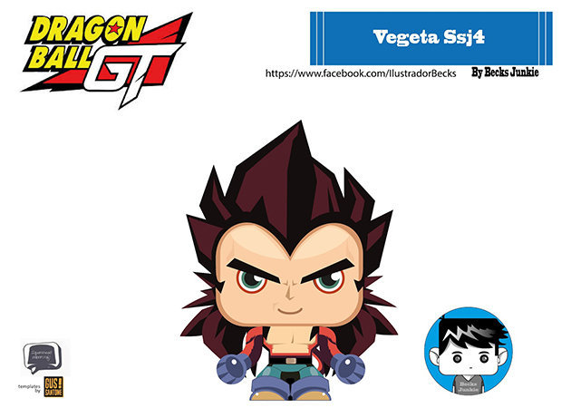 Chibi Vegeta Ssj4 Mini - Kit168 - Shop Đồ Chơi Mô Hình Giấy Papercraft Toy