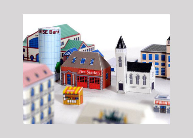 Micro city - Kit168 - Shop Đồ Chơi Mô Hình Giấy Papercraft Toy
