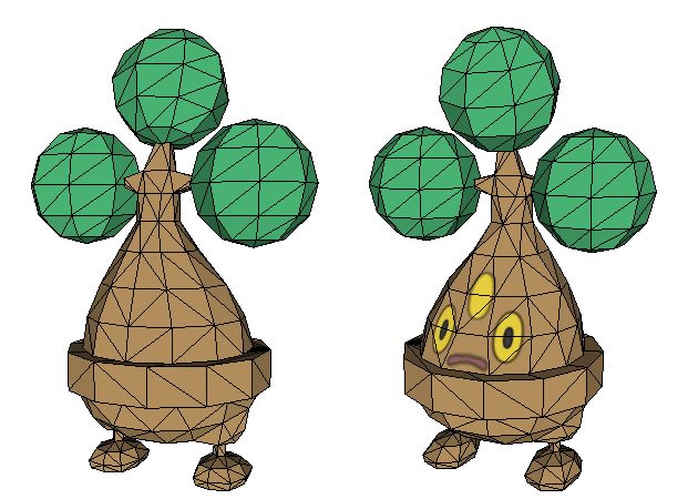 Pokemon Bonsly - Kit168 - Shop Đồ Chơi Mô Hình Giấy Papercraft Toy