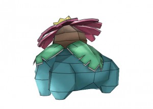 Chibi Pokemon Venusaur - Kit168 - Shop Đồ Chơi Mô Hình Giấy Papercraft Toy