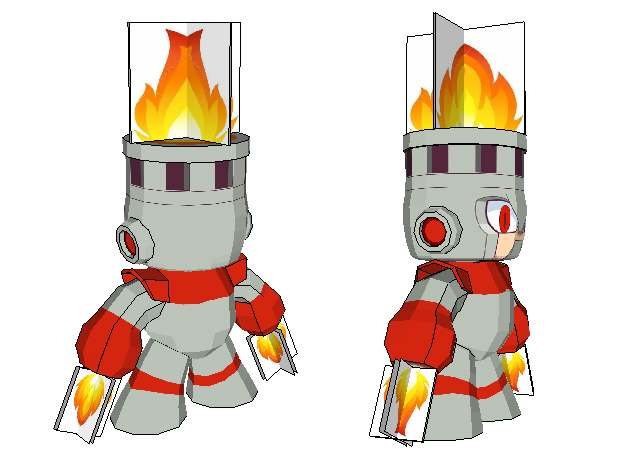 Fire Man - Mega Man - Kit168 - Shop Đồ Chơi Mô Hình Giấy Papercraft Toy
