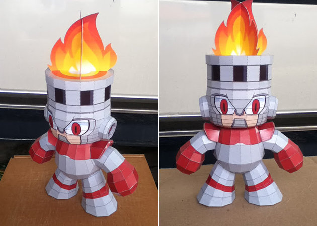 Fire Man - Mega Man - Kit168 - Shop Đồ Chơi Mô Hình Giấy Papercraft Toy