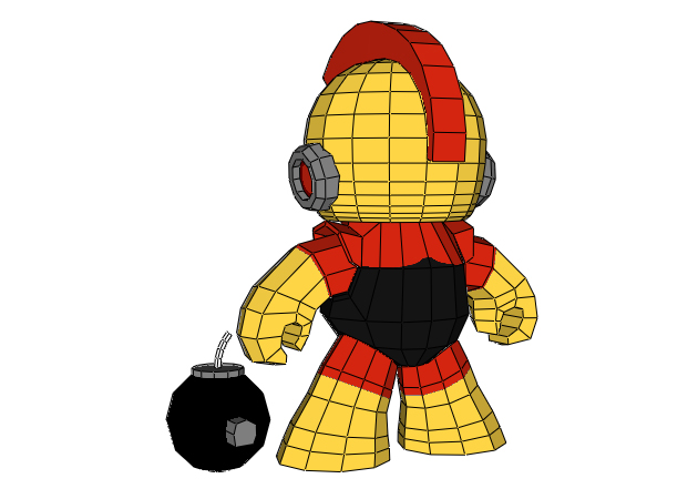 bomb-man-mega-man-2 - Kit168 - Shop Đồ Chơi Mô Hình Giấy Papercraft Toy