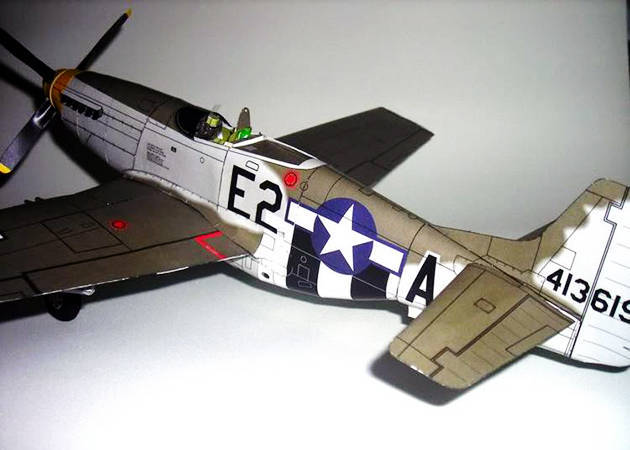 P-51 Mustang Bald Eagle - Kit168 - Shop Đồ Chơi Mô Hình Giấy Papercraft Toy