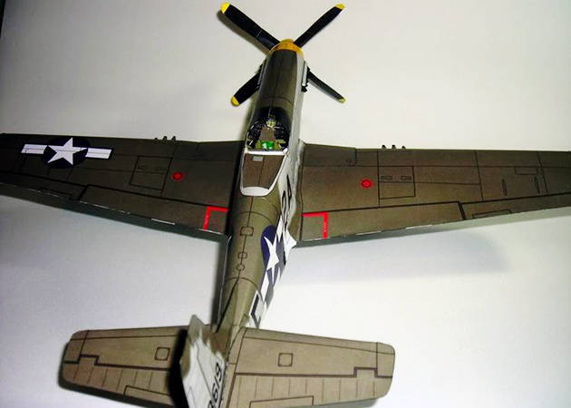 P-51 Mustang Bald Eagle - Kit168 - Shop Đồ Chơi Mô Hình Giấy Papercraft Toy