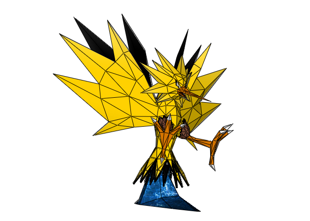 Pokemon Zapdos - Kit168 - Shop Đồ Chơi Mô Hình Giấy Papercraft Toy