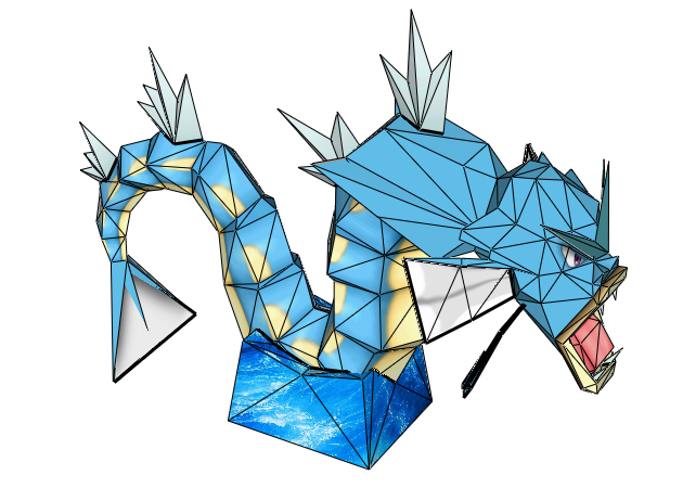 Pokemon Gyarados - Kit168 - Shop Đồ Chơi Mô Hình Giấy Papercraft Toy