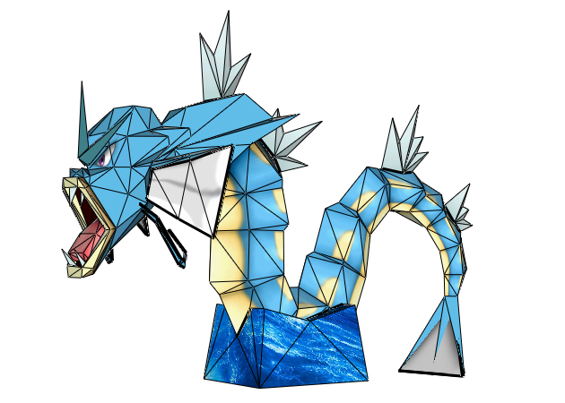 Pokemon Gyarados - Kit168 - Shop Đồ Chơi Mô Hình Giấy Papercraft Toy