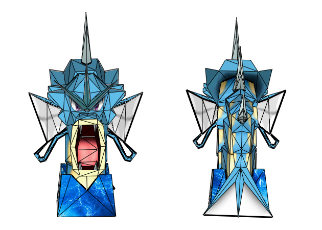 Pokemon Gyarados - Kit168 - Shop Đồ Chơi Mô Hình Giấy Papercraft Toy