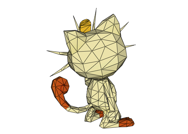 Pokemon Meowth ver 2 - Kit168 - Shop Đồ Chơi Mô Hình Giấy Papercraft Toy