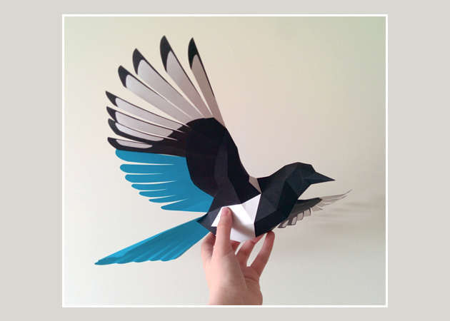 Chim Magpie - Kit168 - Shop Đồ Chơi Mô Hình Giấy Papercraft Toy