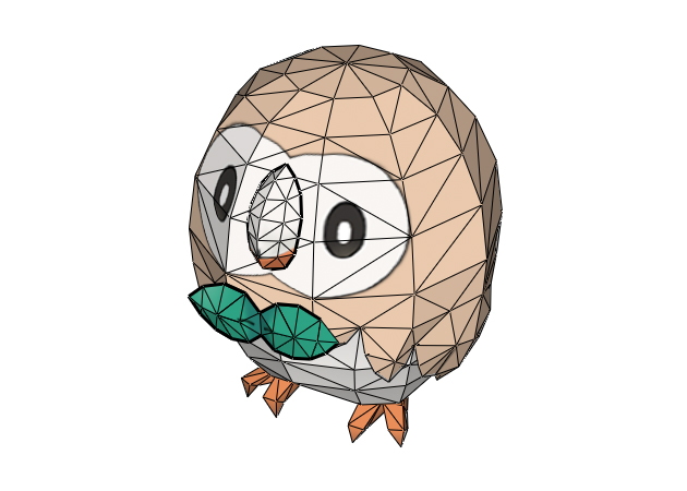 Pokemon Rowlet - Kit168 - Shop Đồ Chơi Mô Hình Giấy Papercraft Toy