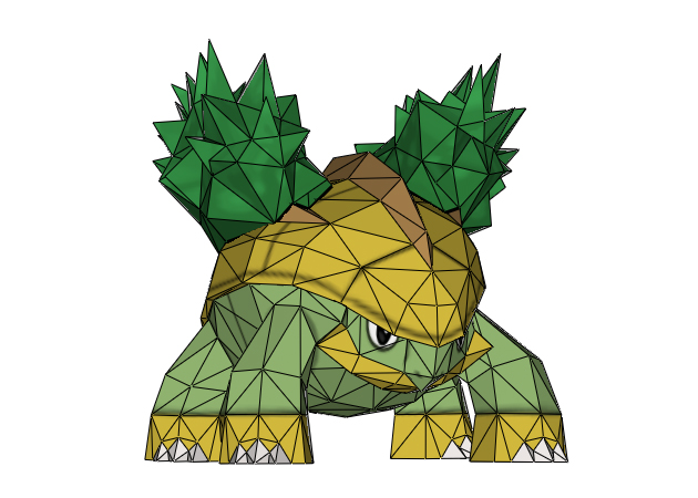 Pokemon Grotle - Kit168 - Shop Đồ Chơi Mô Hình Giấy Papercraft Toy