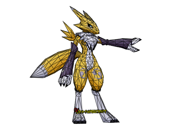 Digimon Renamon ver 2 - Kit168 - Shop Đồ Chơi Mô Hình Giấy Papercraft Toy