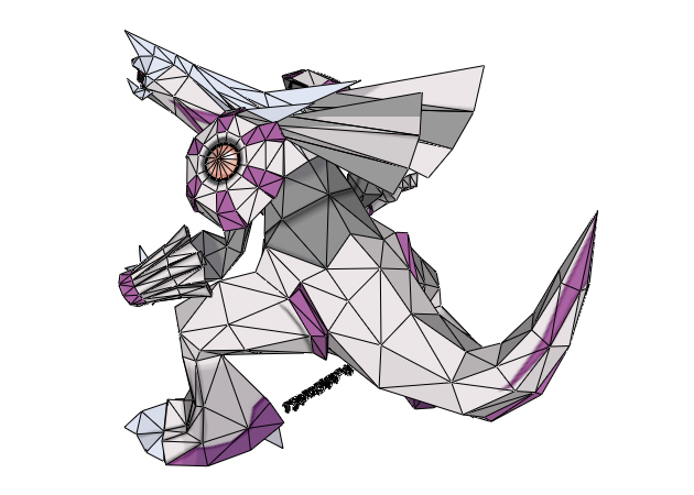 Pokemon Palkia ver 2 - Kit168 - Shop Đồ Chơi Mô Hình Giấy Papercraft Toy