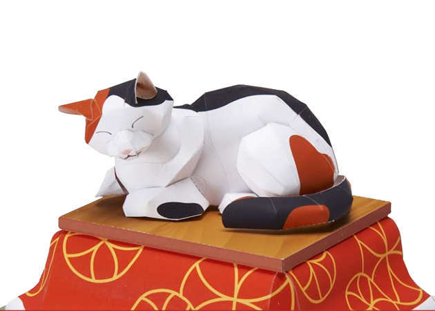 Kotatsu cat - Kit168 - Shop Đồ Chơi Mô Hình Giấy Papercraft Toy