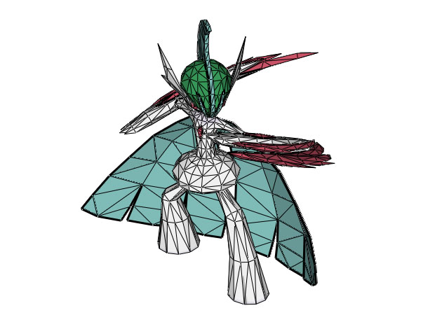 pokemon-mega-gallade-1 - Kit168 - Shop Đồ Chơi Mô Hình Giấy Papercraft Toy