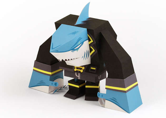 Pirate Shark - Kit168 - Shop Đồ Chơi Mô Hình Giấy Papercraft Toy