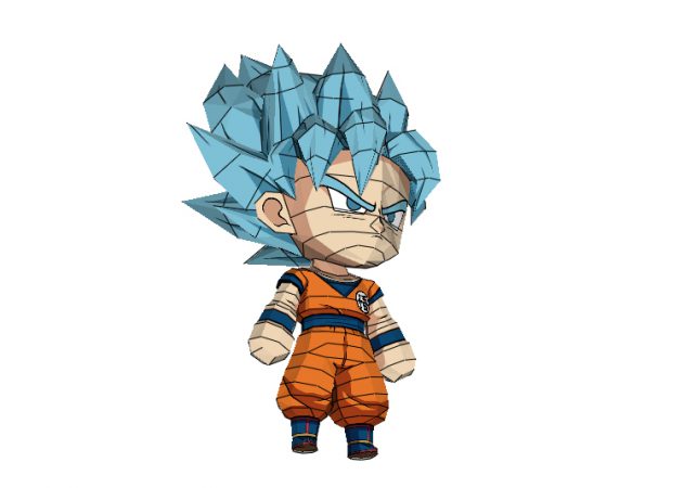Chibi Goku SSJ Blue - Dragon Ball - Kit168 - Shop Đồ Chơi Mô Hình Giấy ...