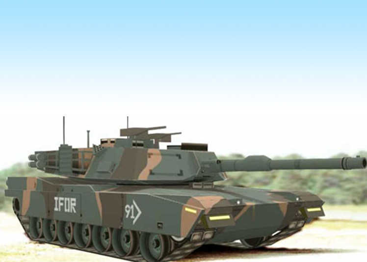 M1A1 Abrams NATO Camo - Kit168 - Shop Đồ Chơi Mô Hình Giấy Papercraft Toy