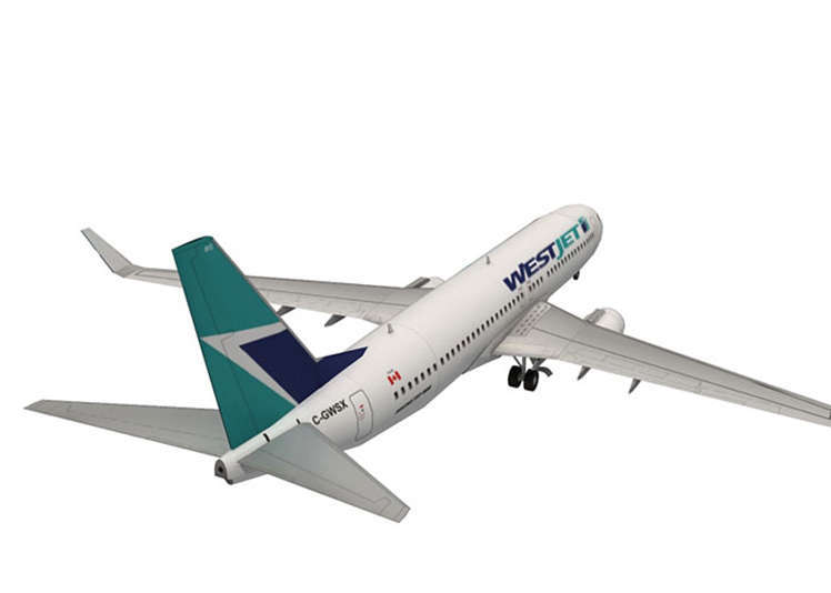 WestJet Boeing 737-800 - Kit168 - Shop Đồ Chơi Mô Hình Giấy Papercraft Toy