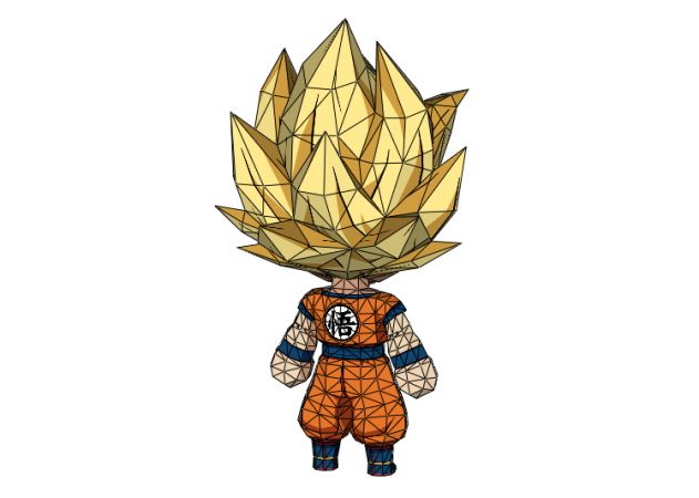 Goku Ssj Dragon Ball Kit168 Shop Đồ Chơi Mô Hình Giấy Papercraft Toy 8668