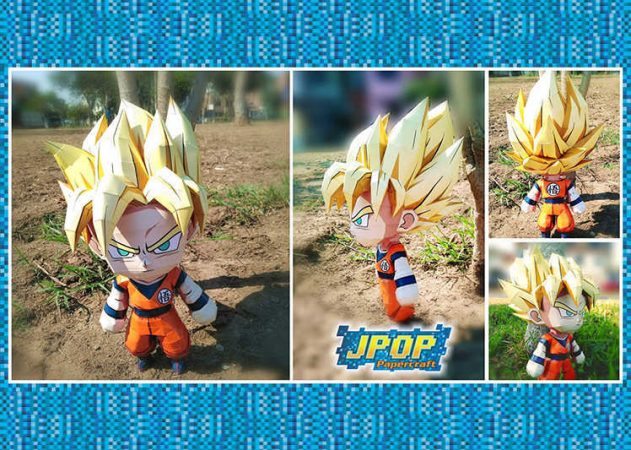 Goku Ssj Dragon Ball Kit168 Shop Đồ Chơi Mô Hình Giấy Papercraft Toy 9417