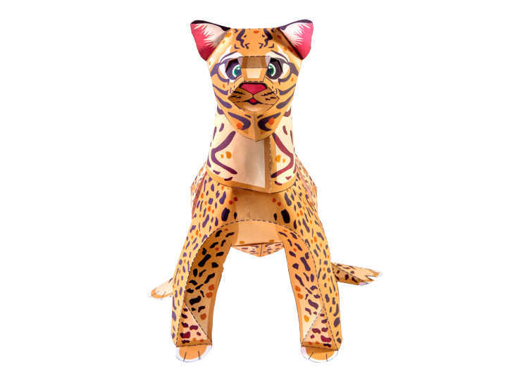 Mèo gấm Ocelot - Kit168 - Shop Đồ Chơi Mô Hình Giấy Papercraft Toy