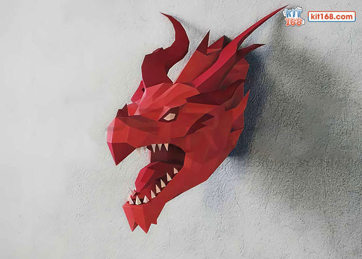 Đầu rồng - Kit168 - Shop Đồ Chơi Mô Hình Giấy Papercraft Toy
