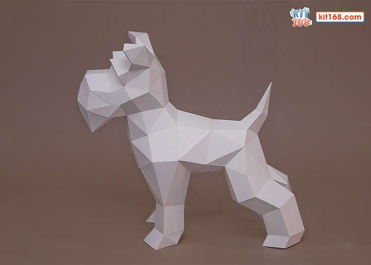 Chó Schnauzer - Kit168 - Shop Đồ Chơi Mô Hình Giấy Papercraft Toy