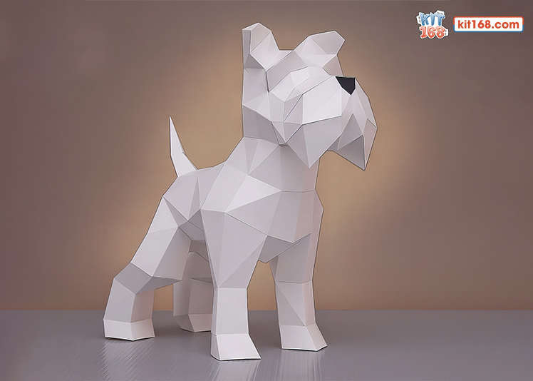 Chó Schnauzer - Kit168 - Shop Đồ Chơi Mô Hình Giấy Papercraft Toy