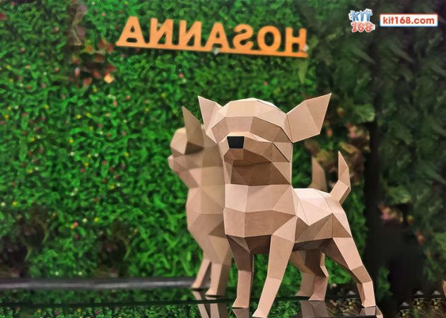 Chó Chihuahua polygon - Kit168 - Shop Đồ Chơi Mô Hình Giấy Papercraft Toy