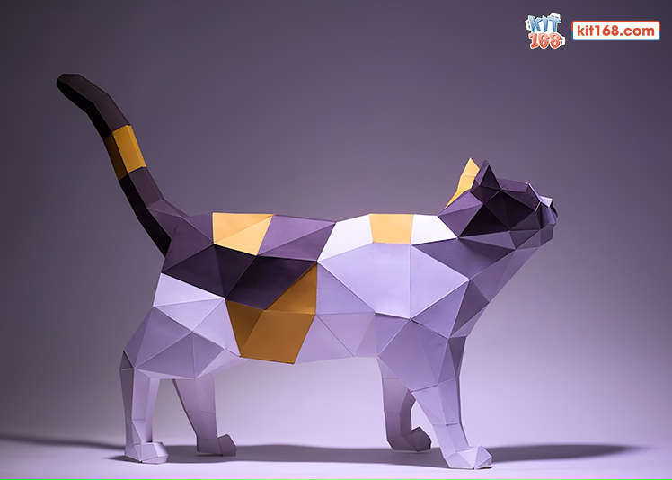 Mèo con và quả bóng - Kit168 - Shop Đồ Chơi Mô Hình Giấy Papercraft Toy