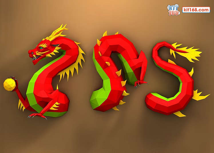 Rồng Trung Quốc Polygon ver 2 - Kit168 - Shop Đồ Chơi Mô Hình Giấy ...