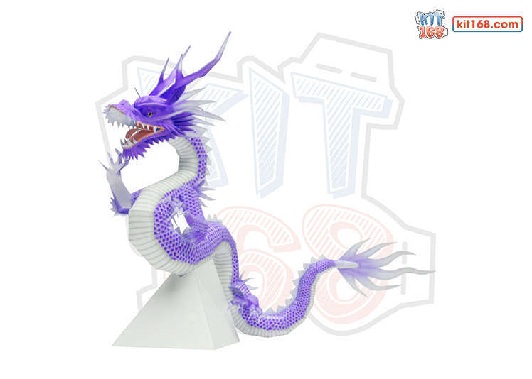 Linh vật rồng tím - Kit168 - Shop Đồ Chơi Mô Hình Giấy Papercraft Toy