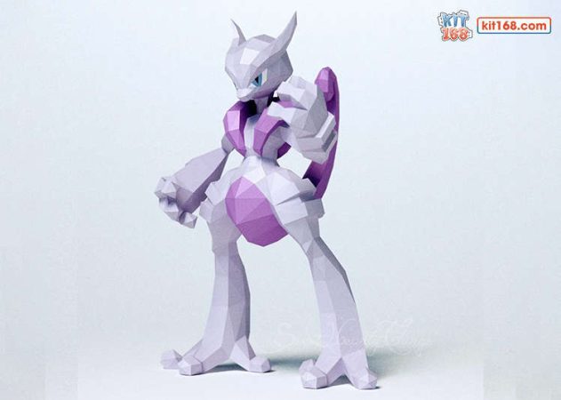 Pokemon Mega Mewtwo X polygon - Kit168 - Shop Đồ Chơi Mô Hình Giấy ...